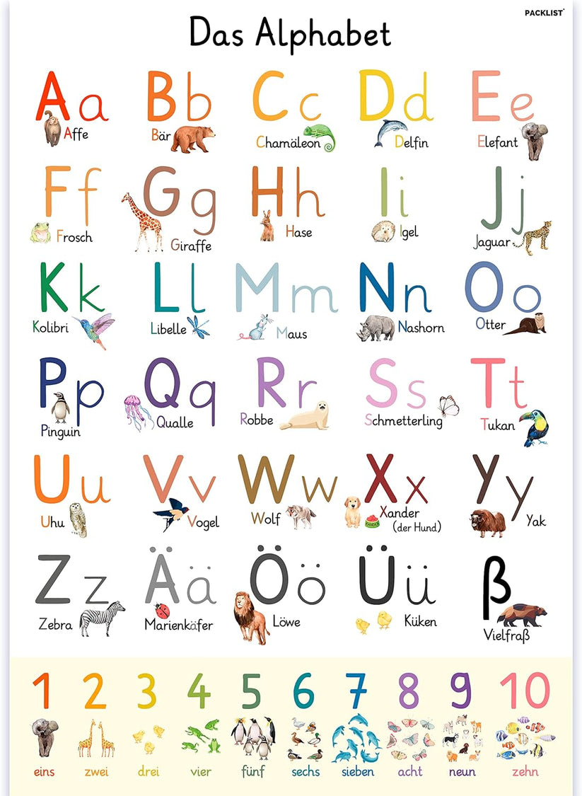 ABC Poster Für Kinder | PACKLIST
