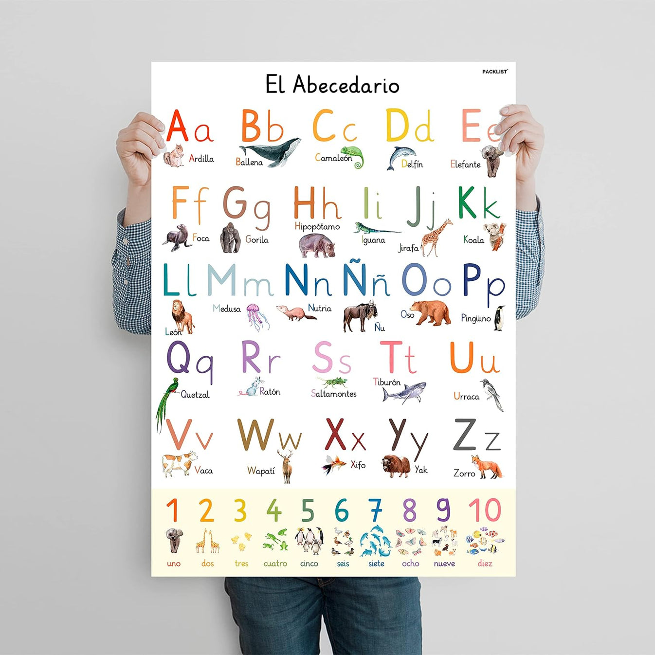 Poster del Abecedario para Niños en Español | PACKLIST