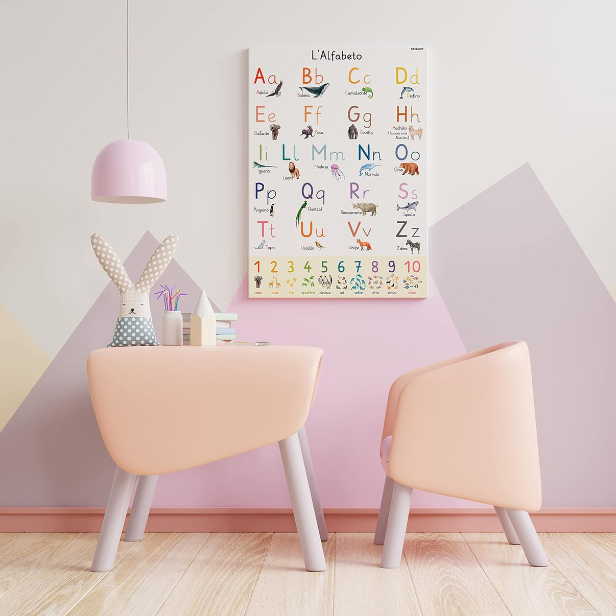 Poster dell'Alfabeto Italiano per Bambini | PACKLIST