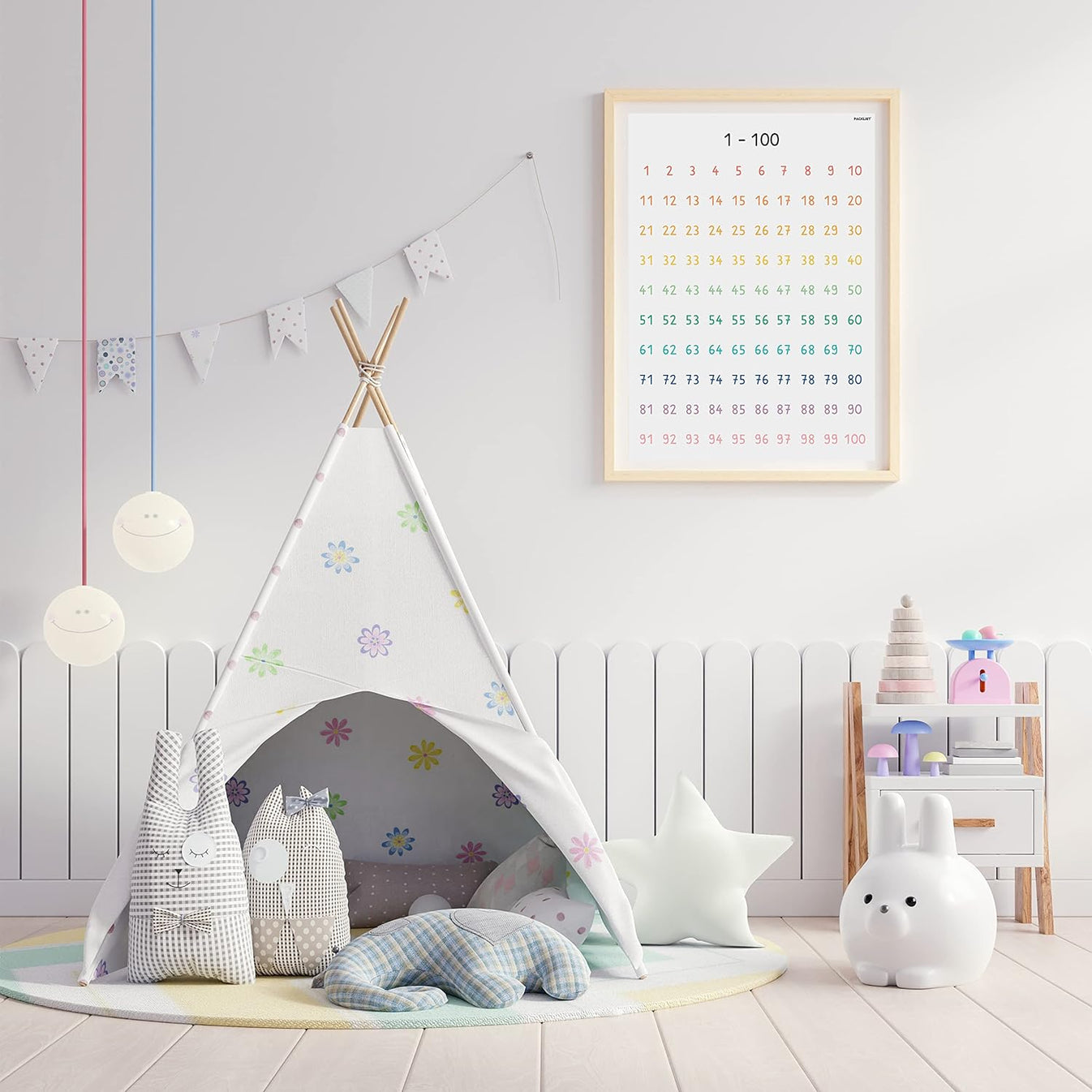 Poster de los Números del 1 a 100 para Niños | PACKLIST