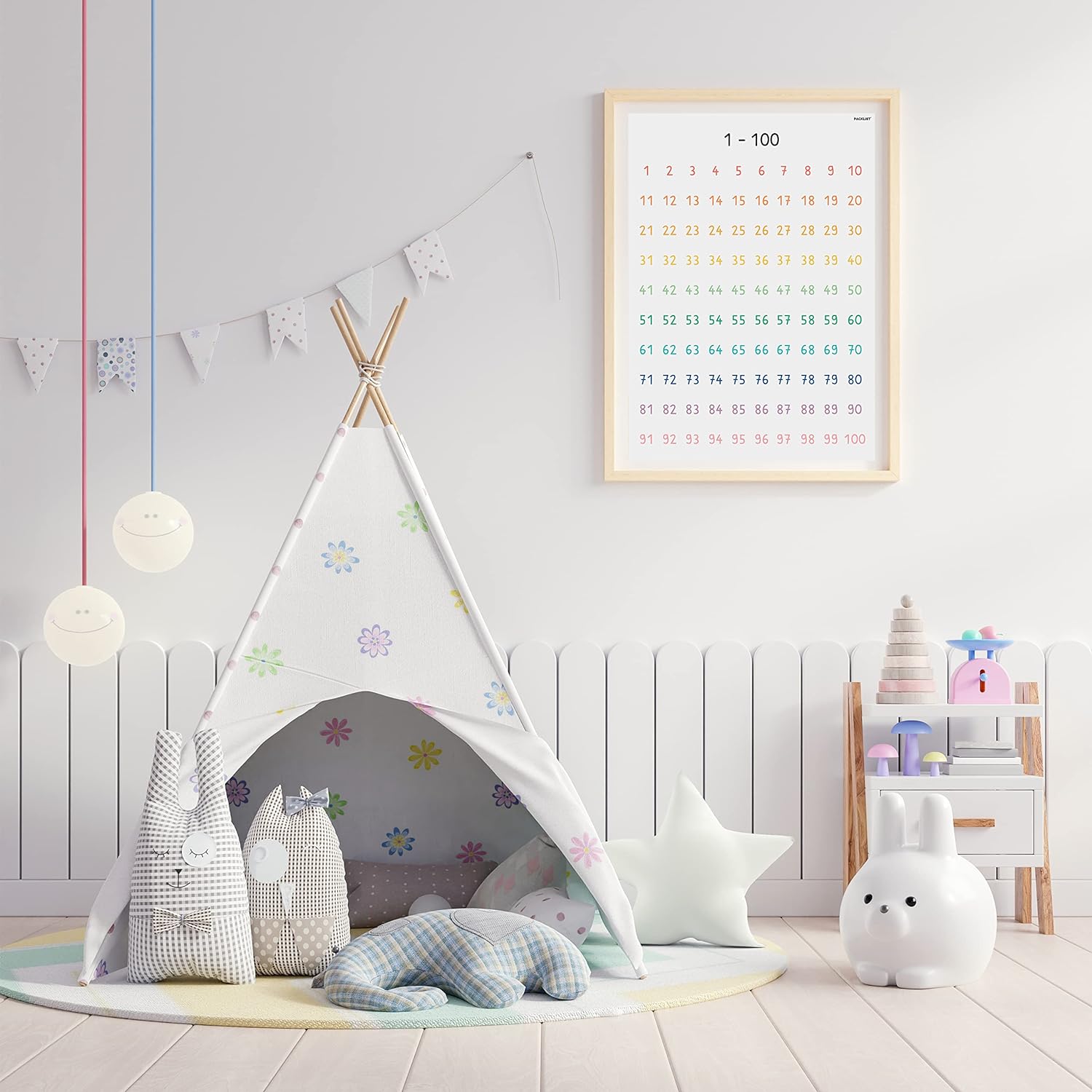Poster de los Números del 1 a 100 para Niños | PACKLIST