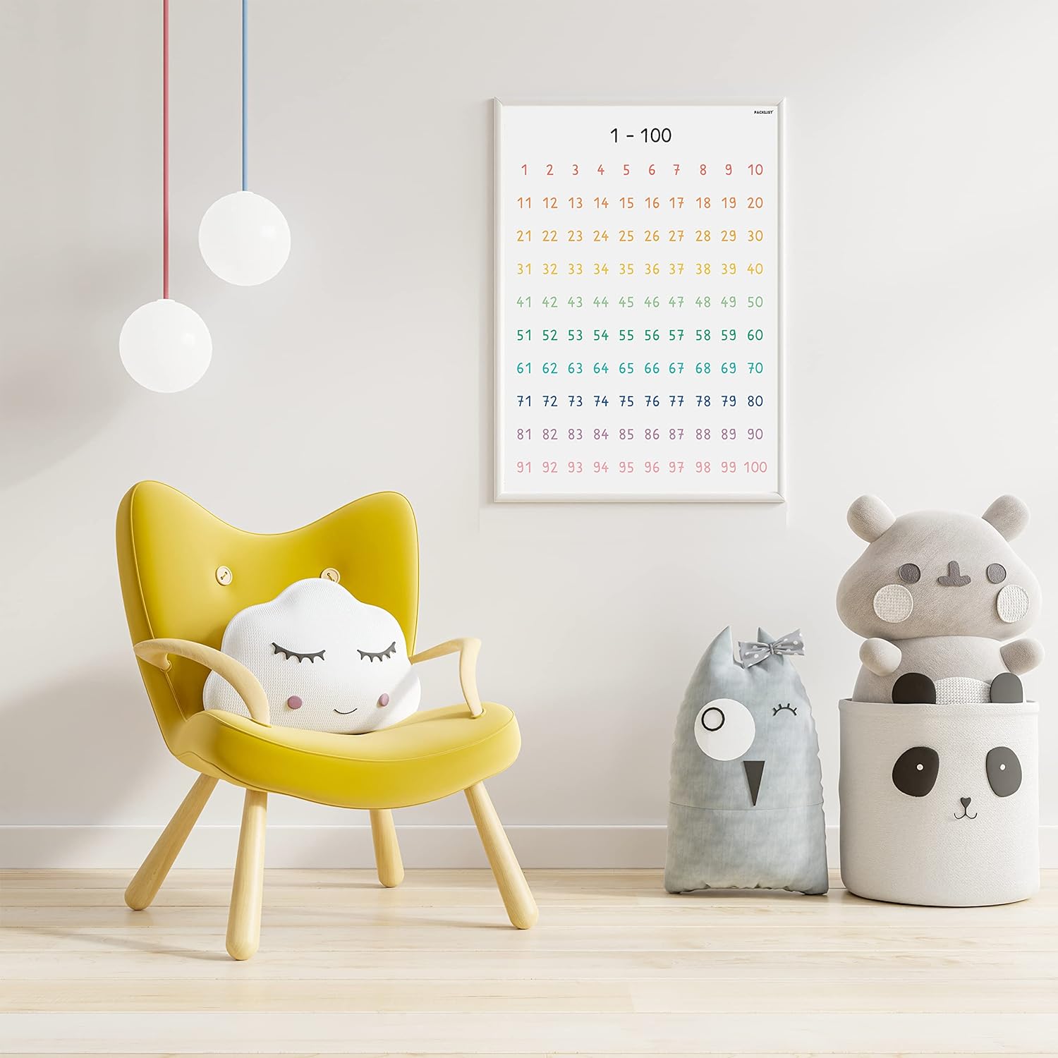 Poster de los Números del 1 a 100 para Niños | PACKLIST