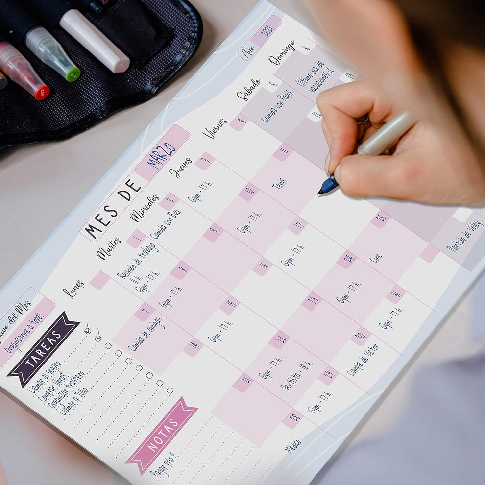 Planificador Mensual A4. Tu Mes, Bajo Control | PACKLIST